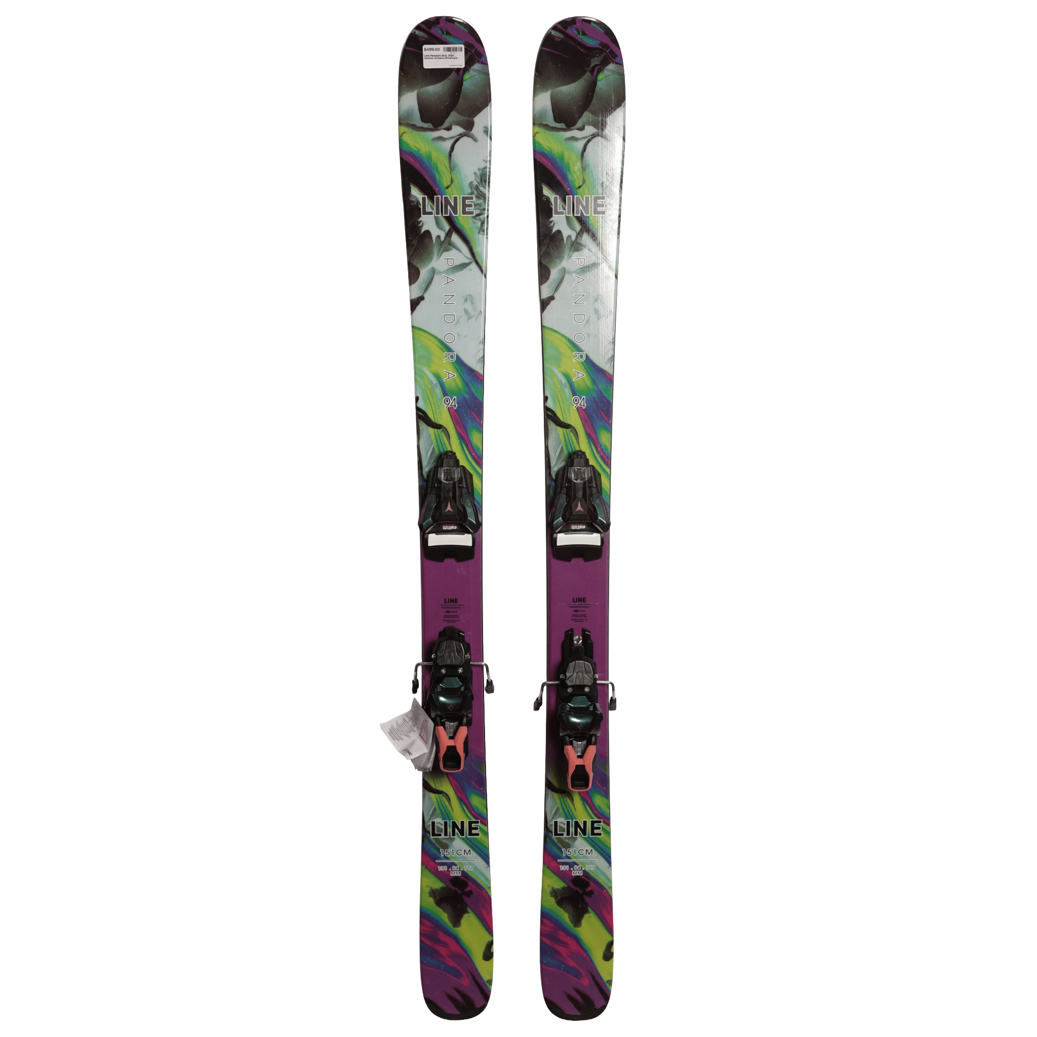 Line Pandora Skis, 2025 + Strive 12 Demo Binding's - Women's (154cm ...